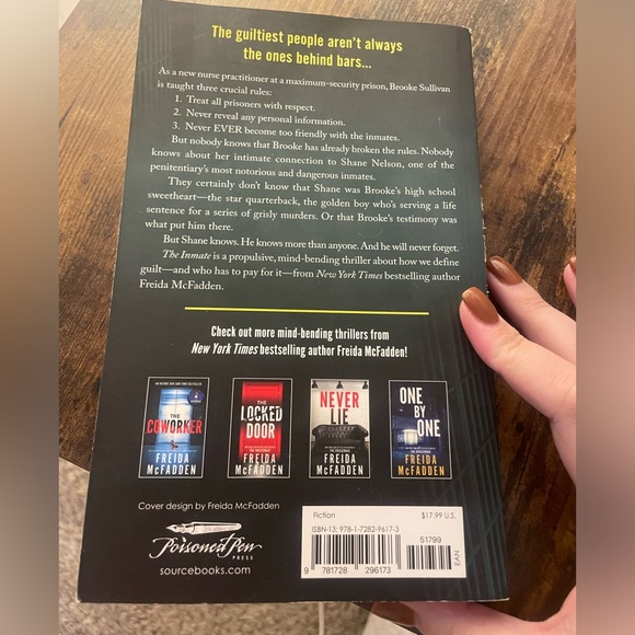 Other | The Inmate By Freida Mcfadden Book | Poshmark